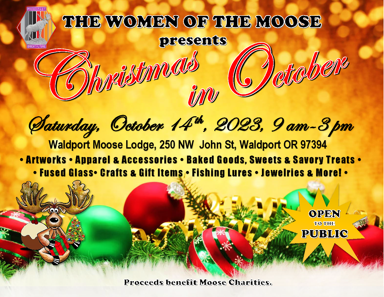 WOTM’s Christmas in October Vendor Fair 2023 is back! | Waldport Moose ...